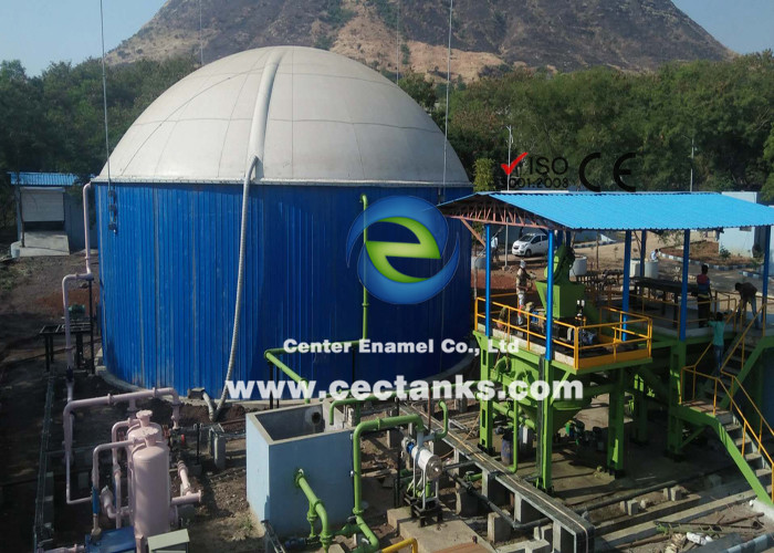 0.25mm Coating Thickness Biogas Storage System With PVC Double Membrane ...