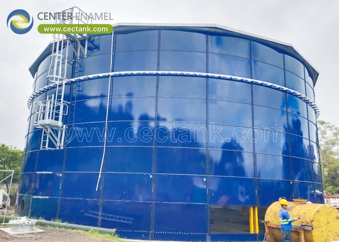 Glass-Fused-to-Steel Sludge Holding Tank for Sewage Treatment Plant ...