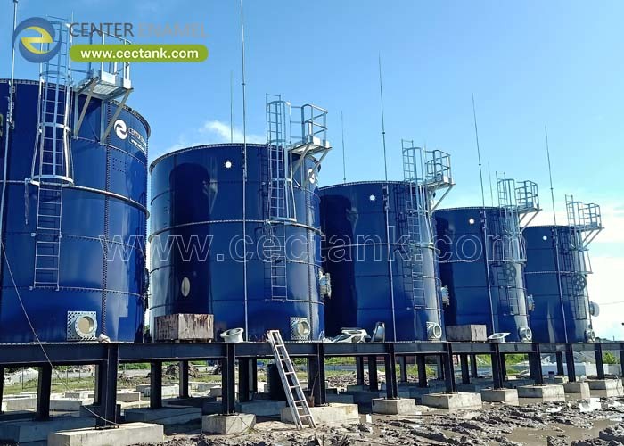 Bolted Steel Industrial Water Storage Tanks with Aluminum Alloy Trough ...