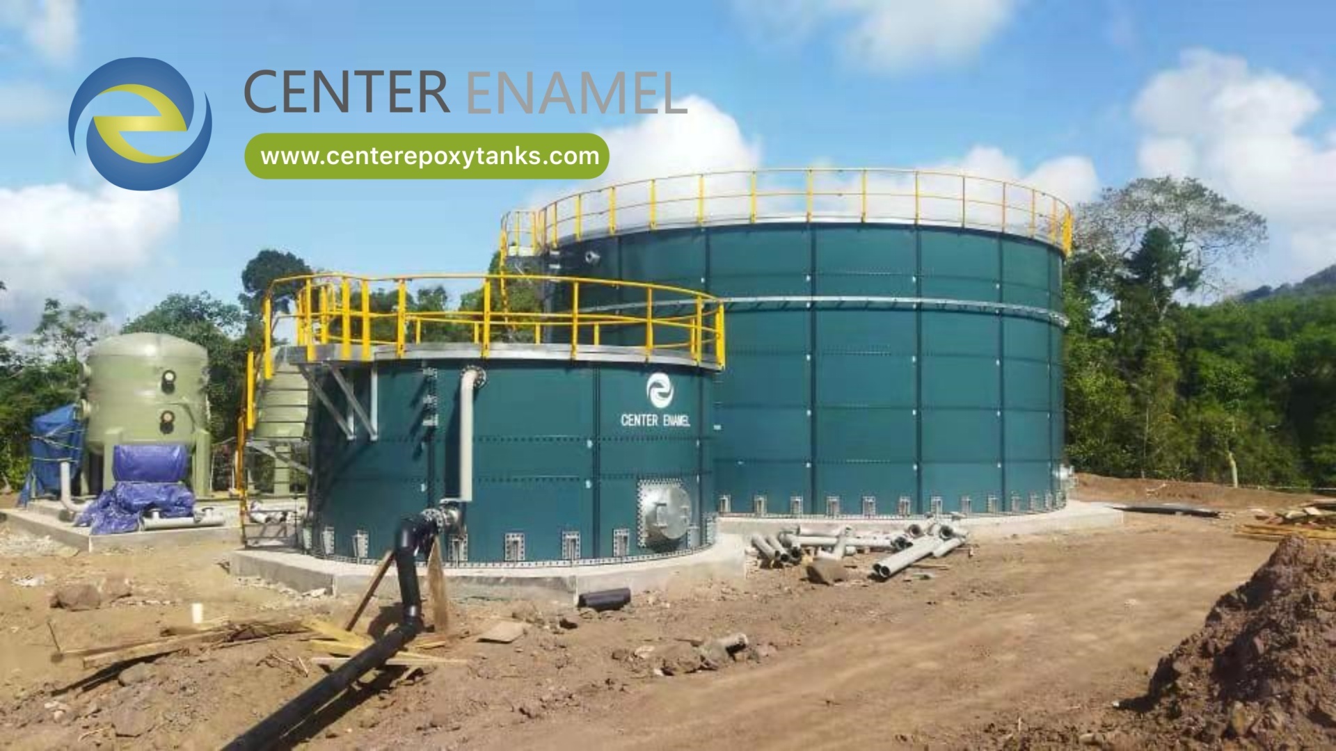 Epoxy Coated Steel Bolted Tanks for Cow Dung Biogas Digesters ...