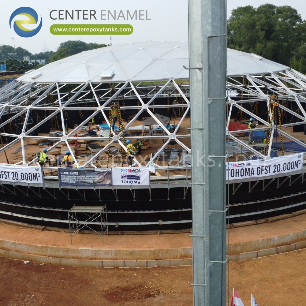Aluminum Dome Roof for Raw Water Tanks: Shields untreated water from ...