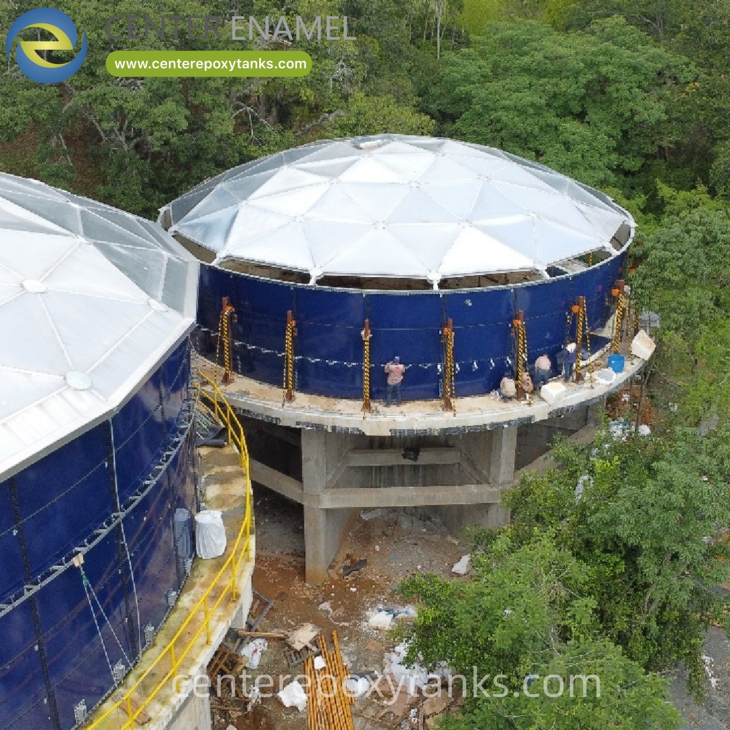 Aluminum Geodesic Dome Roof for Welded Stainless Steel Petroleum ...
