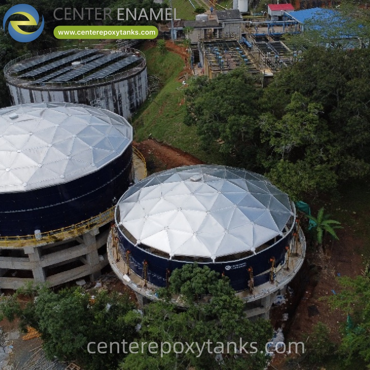 Aluminum Geodesic Dome Roof for Welded Stainless Steel Diesel Storage ...